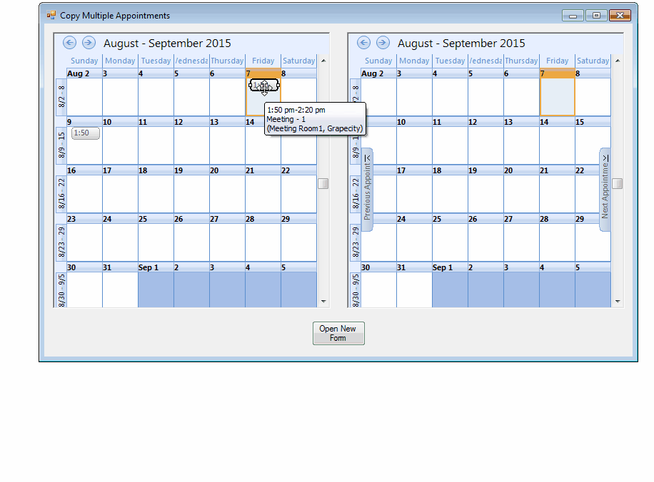 Copy Paste Appointments In Scheduler For WinForms Copy Paste Appointments In Scheduler For WinForms