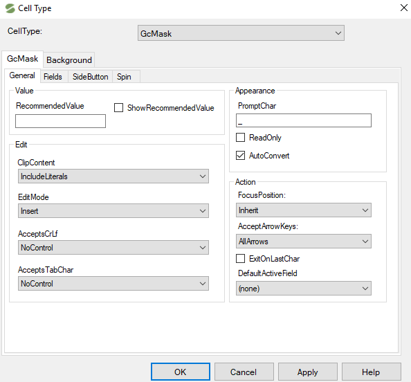 GcMask Tab | Spread Windows Forms 18