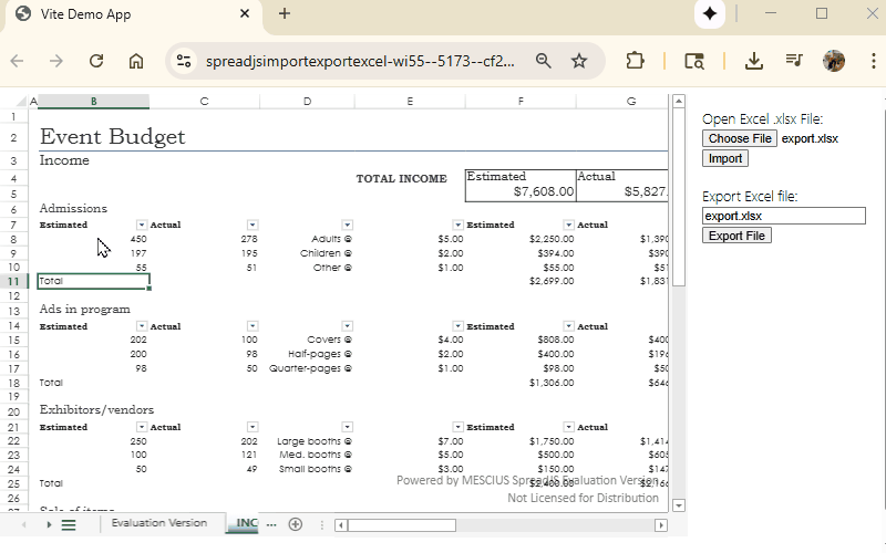 Import/Export Excel in JavaScript | JavaScript Spreadsheet | SpreadJS
