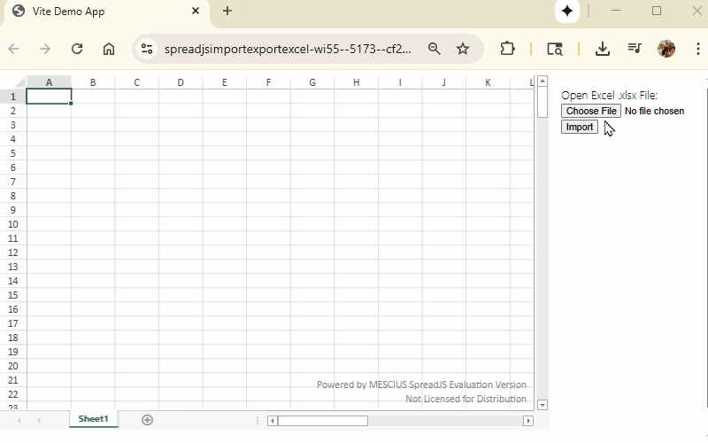 Import/Export Excel in JavaScript | JavaScript Spreadsheet | SpreadJS