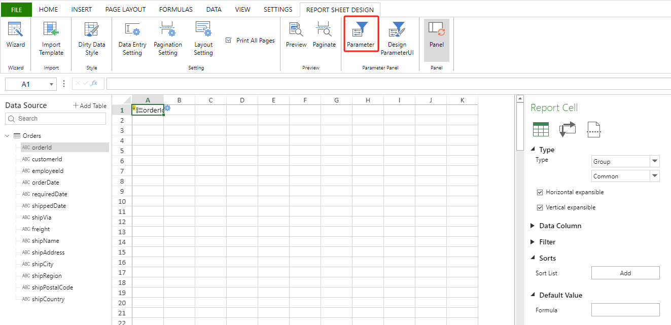Parameter | JavaScript Spreadsheet | SpreadJS