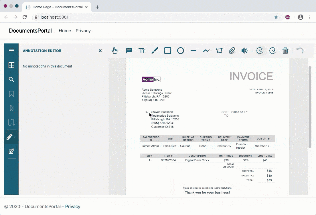 How To Add Annotation Redact And Form Editor Tools To A Javascript 7818