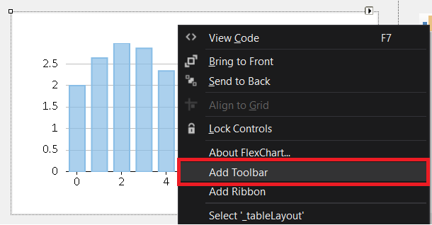 How To Add Runtime Customization Toolbars To Charts In Winforms Apps Componentone