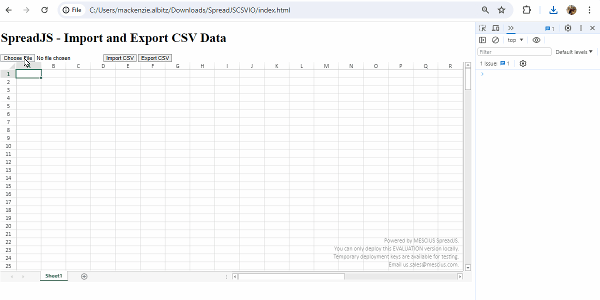 How To Import And Export Csv Files Using Javascript Spreadjs