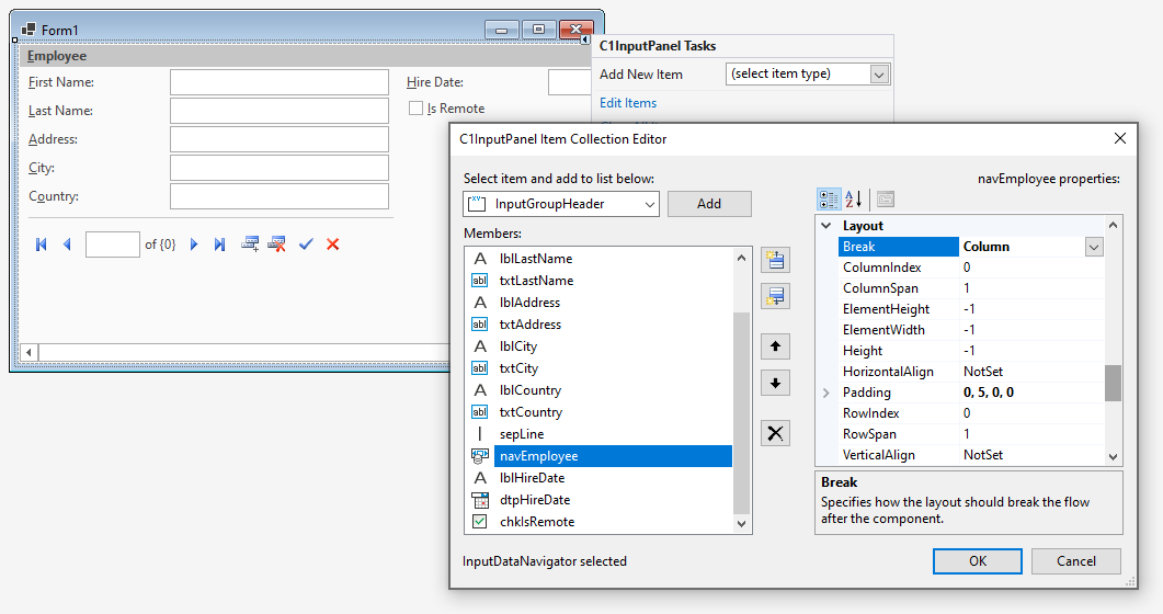 How To Create A Winforms Data Entry Form In Minutes Using Inputpanel Componentone