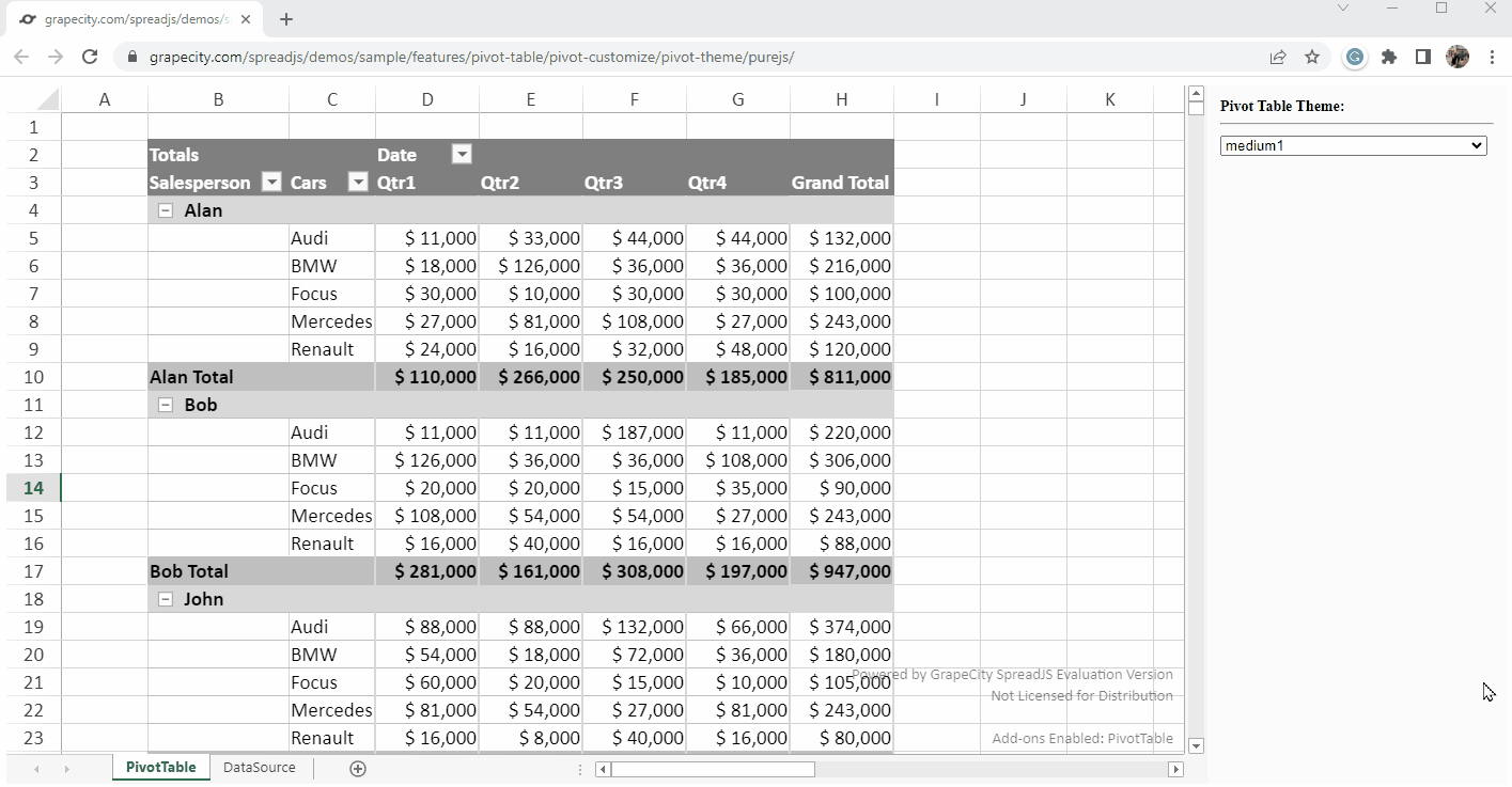 How to Add a React Pivot Table to Your Web Application | SpreadJS How to Add a React Pivot Table to Your Web Application | SpreadJS