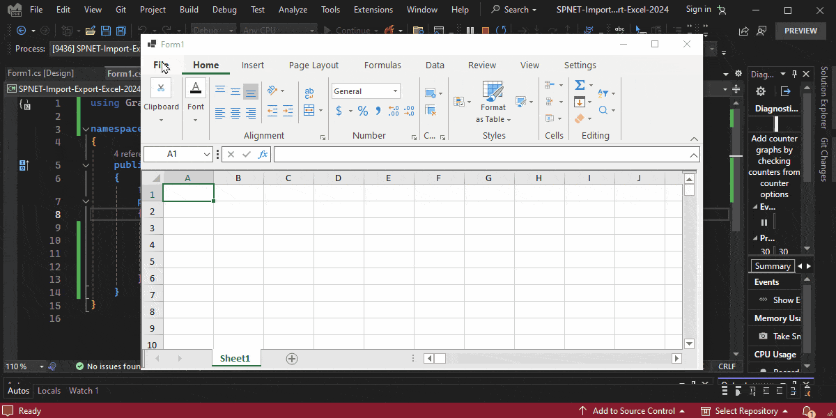 How To Import And Export Excel Xlsx In Net Applications Using C Spreadnet And Document Solutions