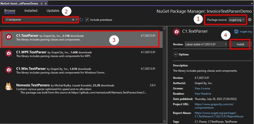 Use A C Net Text Parser To Extract Data And Add It To Desktop Apps Componentone