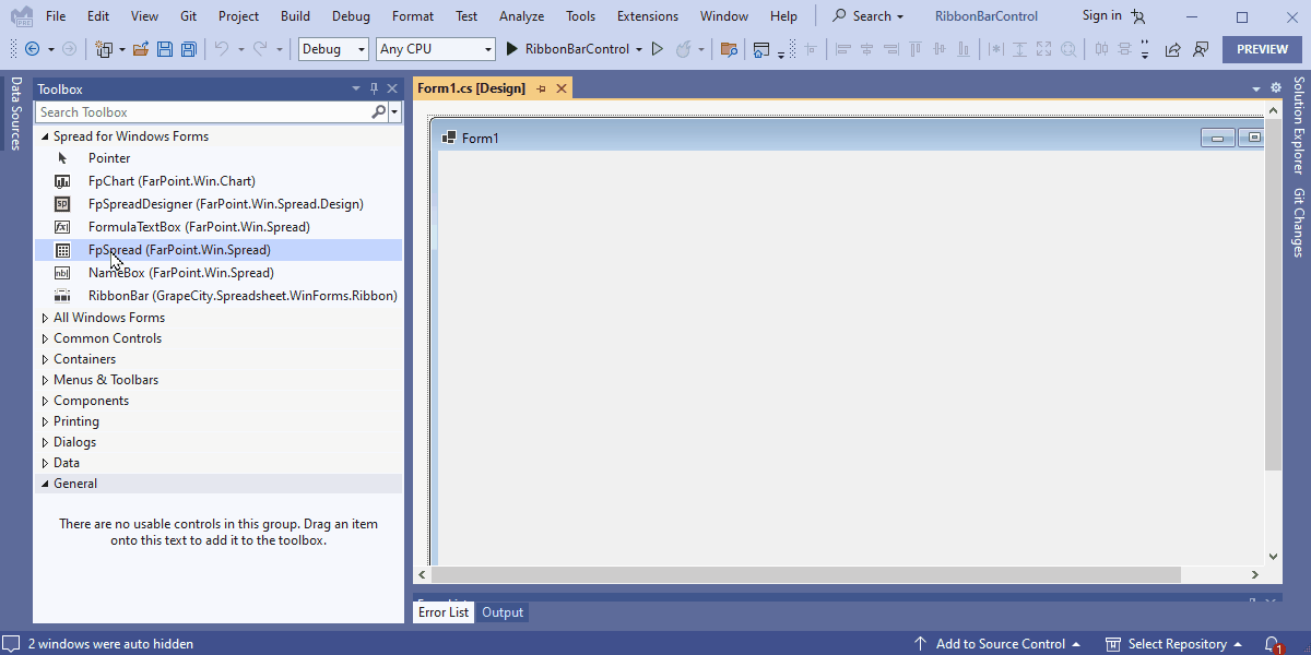 How To Add A Net Spreadsheet Ribbon Bar Control Using C Spreadnet
