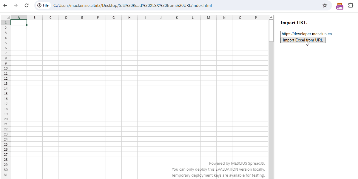 How To Read Excel Xlsx Files From A Url Using Javascript Spreadjs