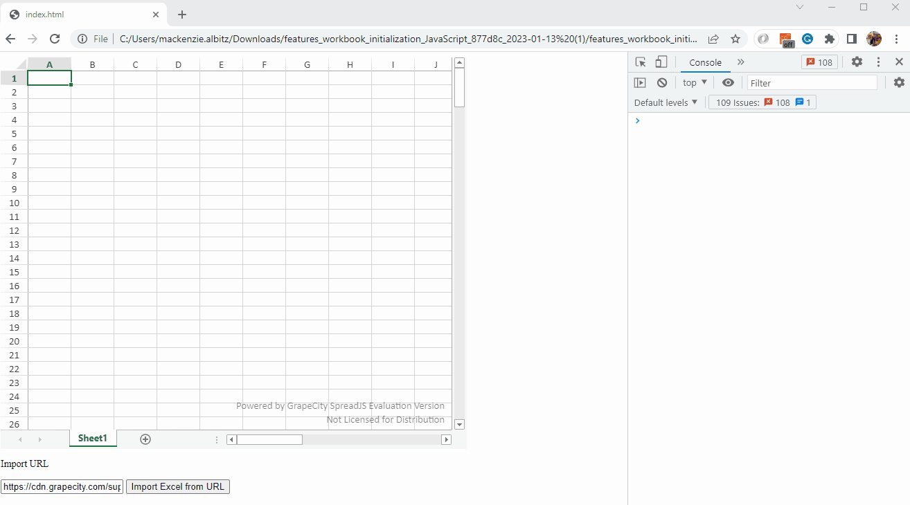 How To Read Excel Xlsx Files From A Url Using Javascript Spreadjs