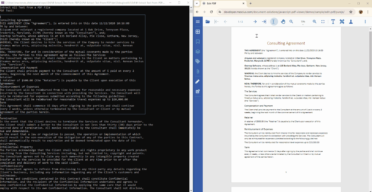 How To Programmatically Extract Text From A Pdf File Using C Net Document Solutions