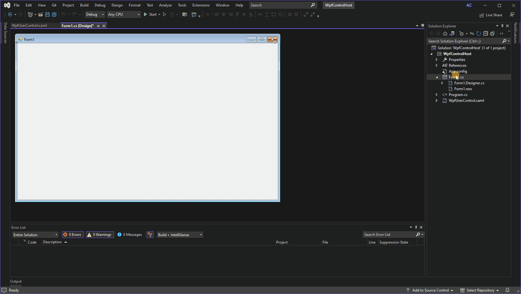 Embed WPF User Controls in WinForms Applications | ComponentOne Embed WPF User Controls in WinForms Applications | ComponentOne