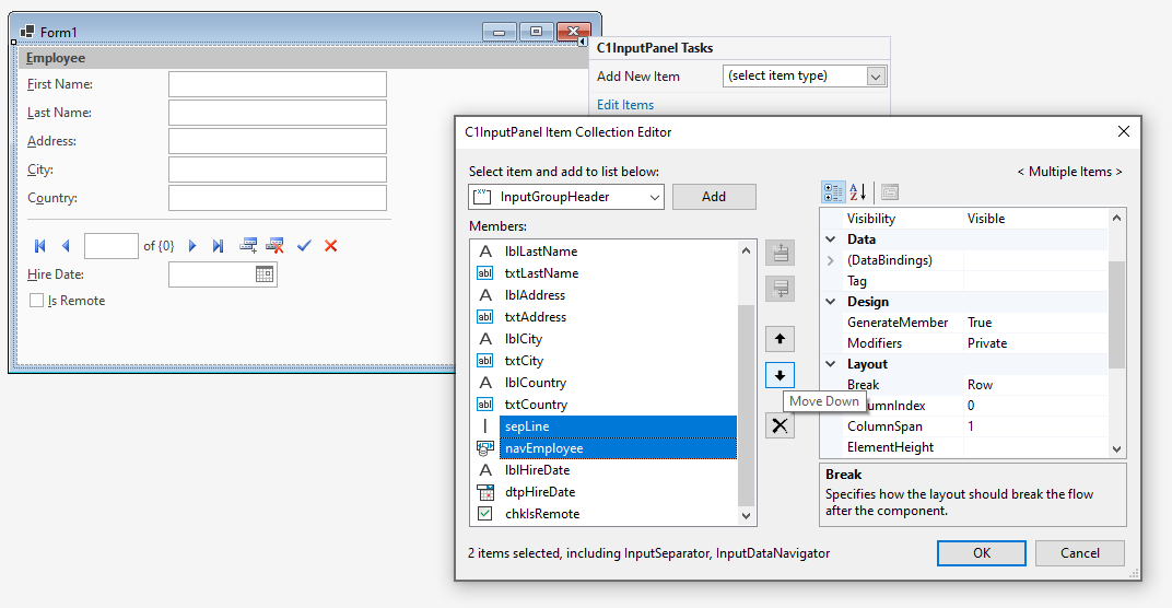How To Create A Winforms Data Entry Form In Minutes Using Inputpanel Componentone