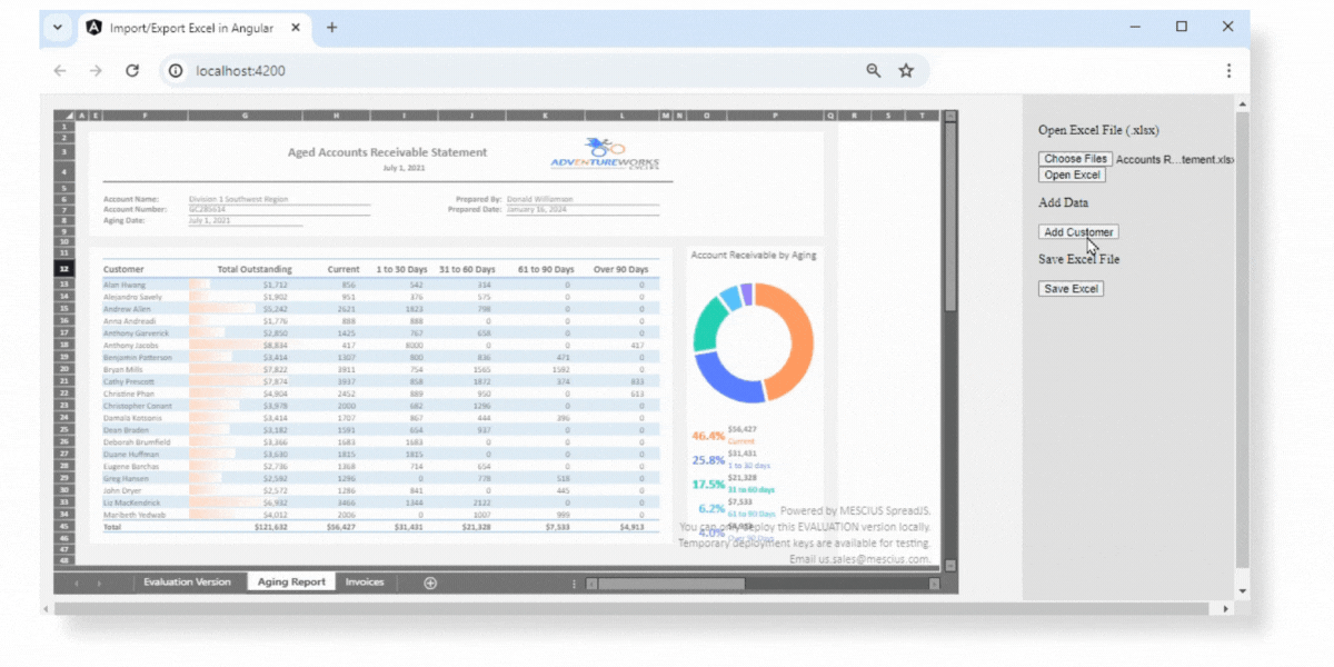 How To Import And Export Excel Xlsx Using Angular Spreadjs